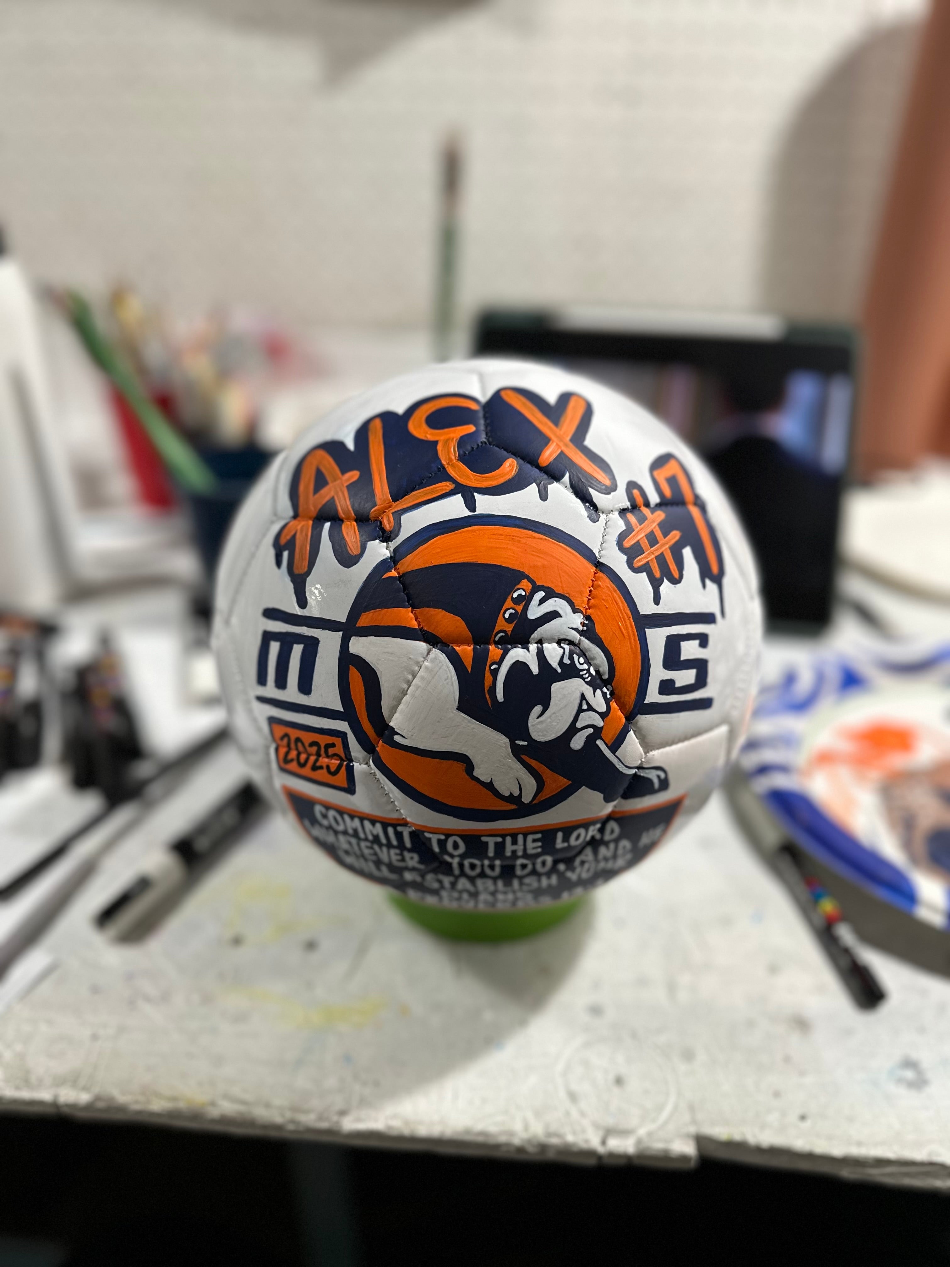 Hand Painted Customizable Soccer Ball | Morgan Welborn Designs